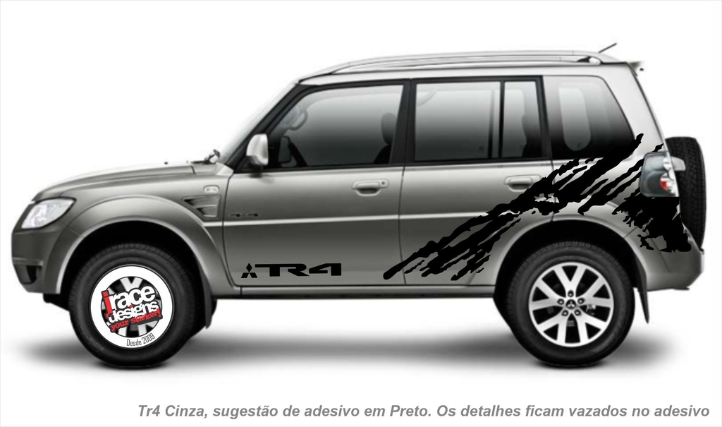 Faixa Lateral Adesivo Mitisubishi TR4 Offroad - jrace
