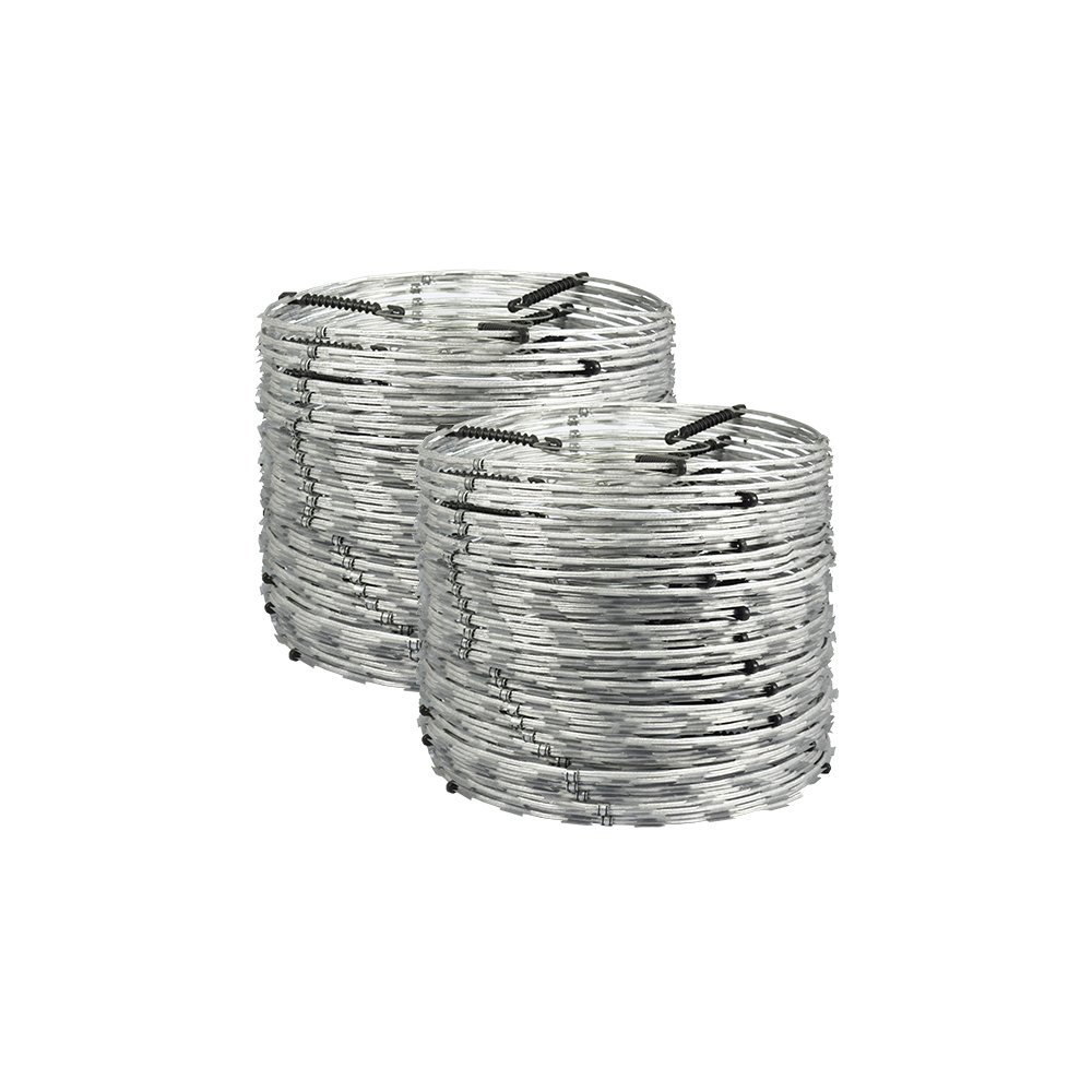Concertina dupla galvanizada eletrificada 45cm para 16 metros