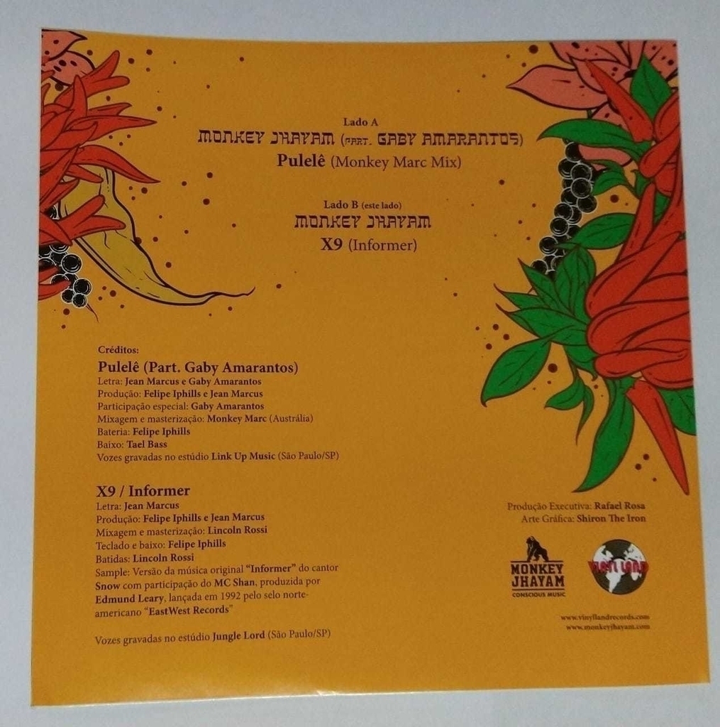 7" Monkey Jhayam & Gaby Amarantos - Pulelê/X9 [NM]
