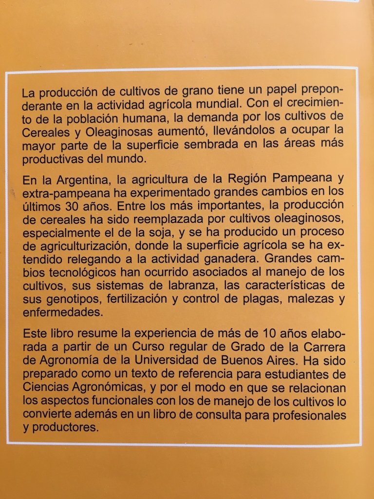 PRODUCCIÓN DE GRANOS. Bases funcionales para su manejo. E.H. SATORRE et ...