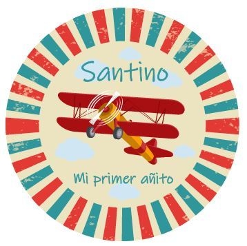 Stickers Avioneta (STK0539) - PIRULETAS SOUVENIRS