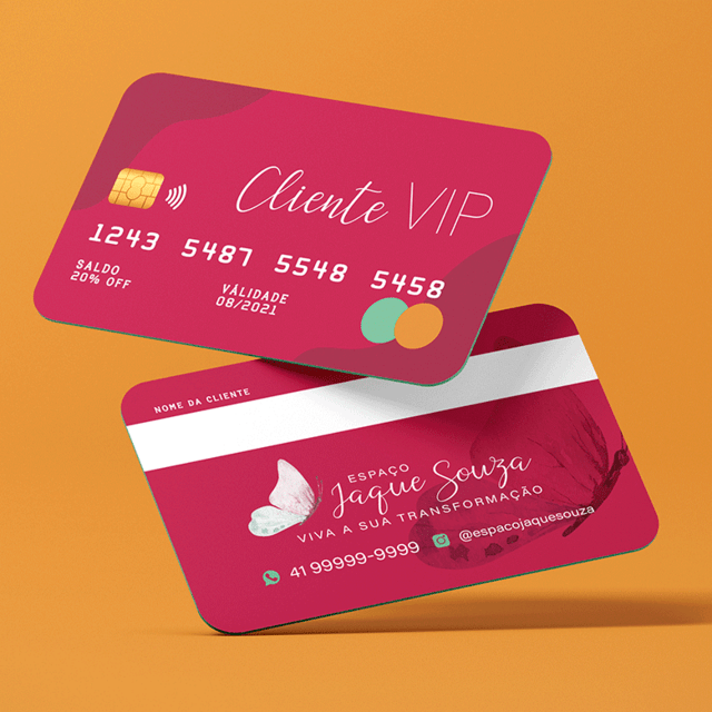 Cartão Cliente Vip ♦ PERSONALIZADO - Couchê