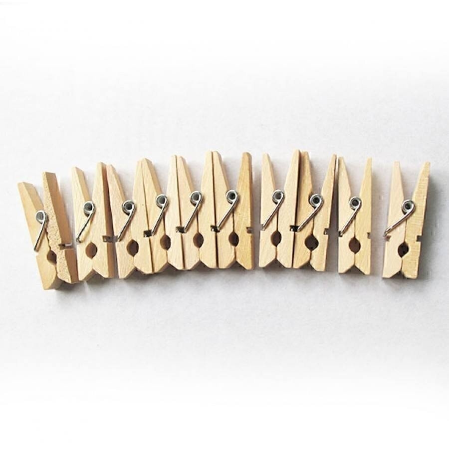 MINI BROCHES DE MADERA x25u - Papelera avellaneda