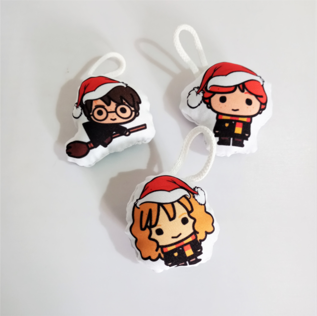 Adornitos de navidad - pack x 3 - Harry Potter (Harry, Ron y Hermione)