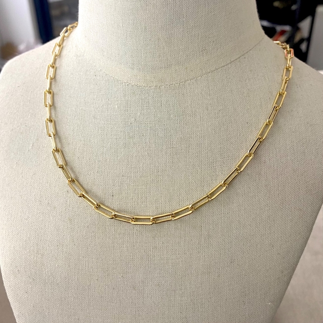 Cadena eslabon rectangular S - enchapado (cod 22)