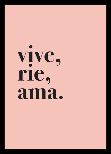(1457) VIVE RIE AMA - Comprar en EMOTY Wall Deco