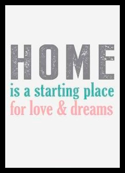 (23) HOME IS A STARTING PLACE 2 - EMOTY Wall Deco