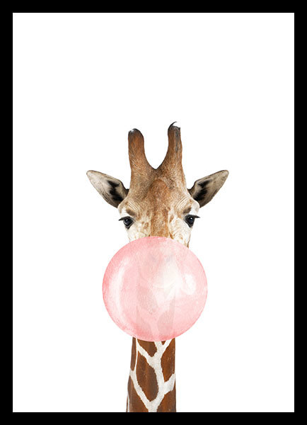 (800) JIRAFA CON CHICLE ROSA - EMOTY Wall Deco