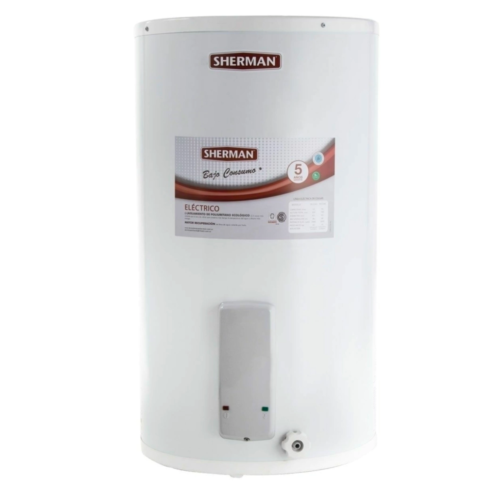 Termotanque electrico Sherman 85 Litros Carga Superior Pie