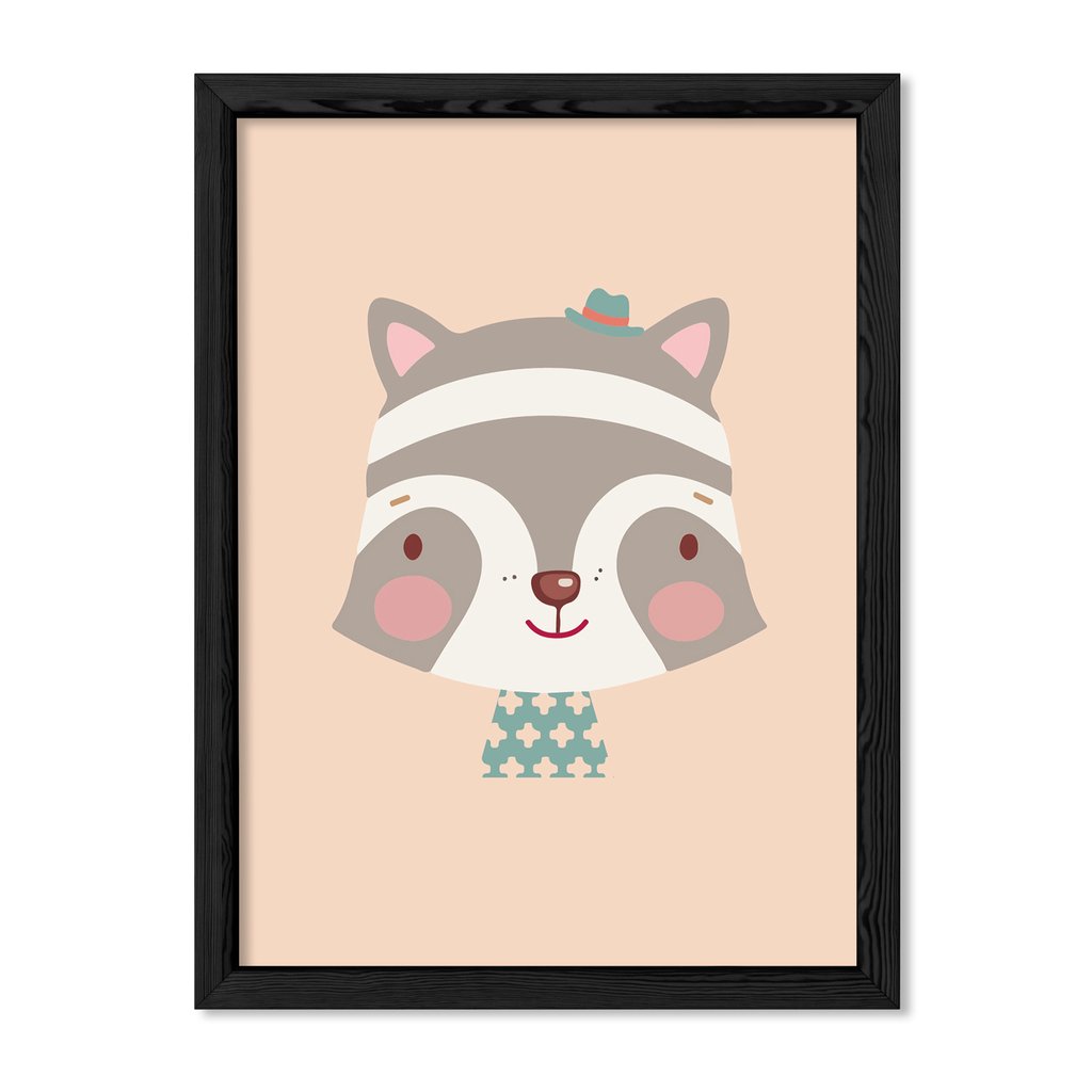 Cuadro Infantil Bebes Fun Mapache