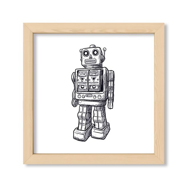 Cuadro Infantil Bebes Robot