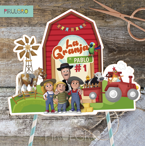 Cake topper La granja de Zenon