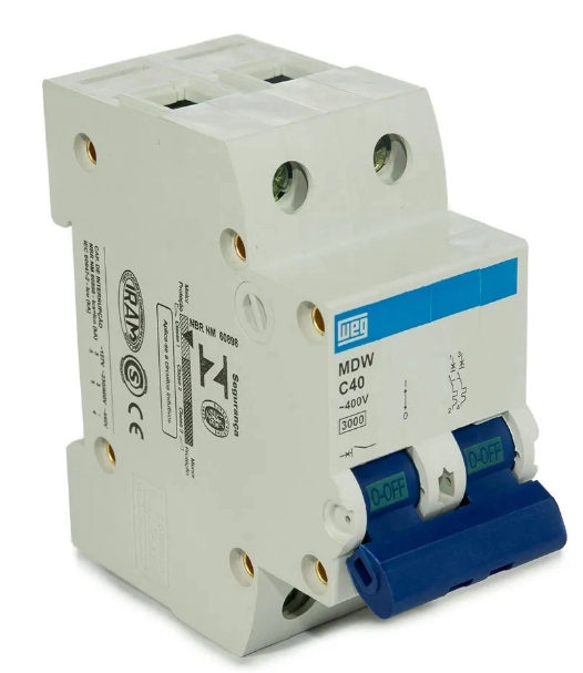 Disjuntor Bipolar MDW-C WEG - Elétrica Araujo