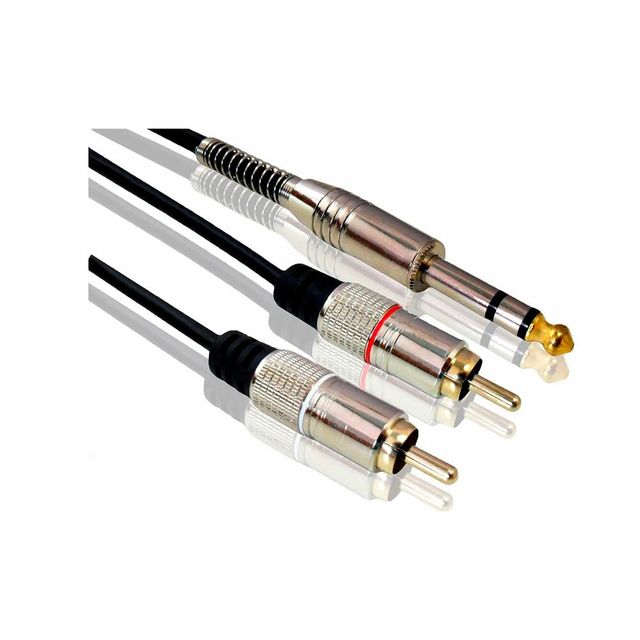 Cabo de Áudio MXT Profissional 2 RCA + P10 Estéreo 1,8 Metros - CB0491