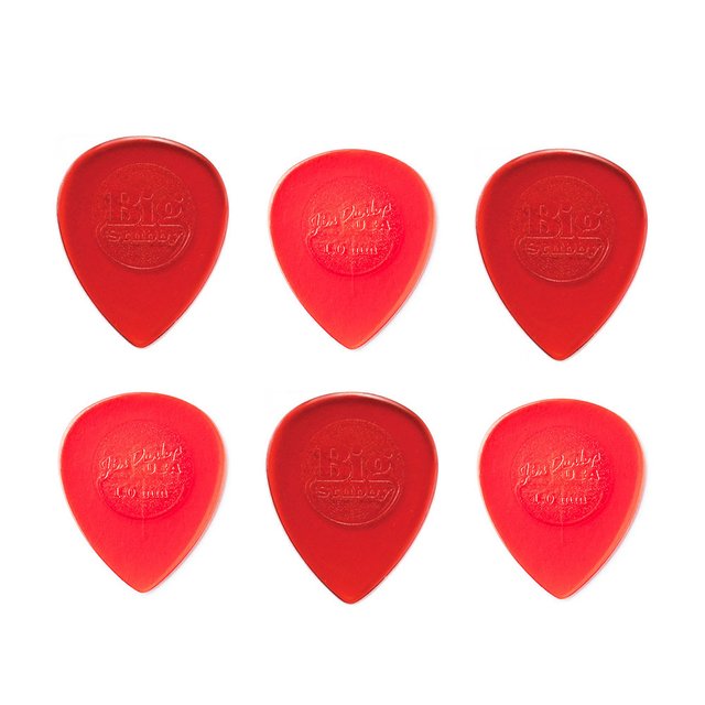 KIT C/ 6 Palhetas Dunlop Big Stubby 1.0 mm Vermelho - PL0020
