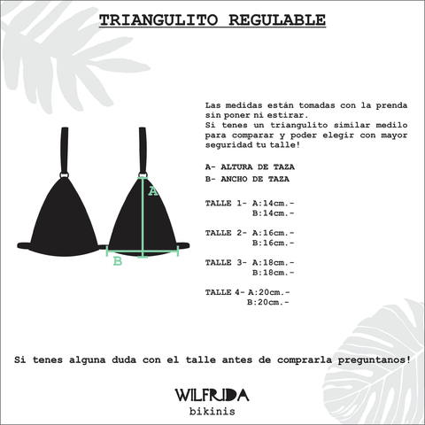 Triangulito Clasico NATURAL - Wilfridabikinis