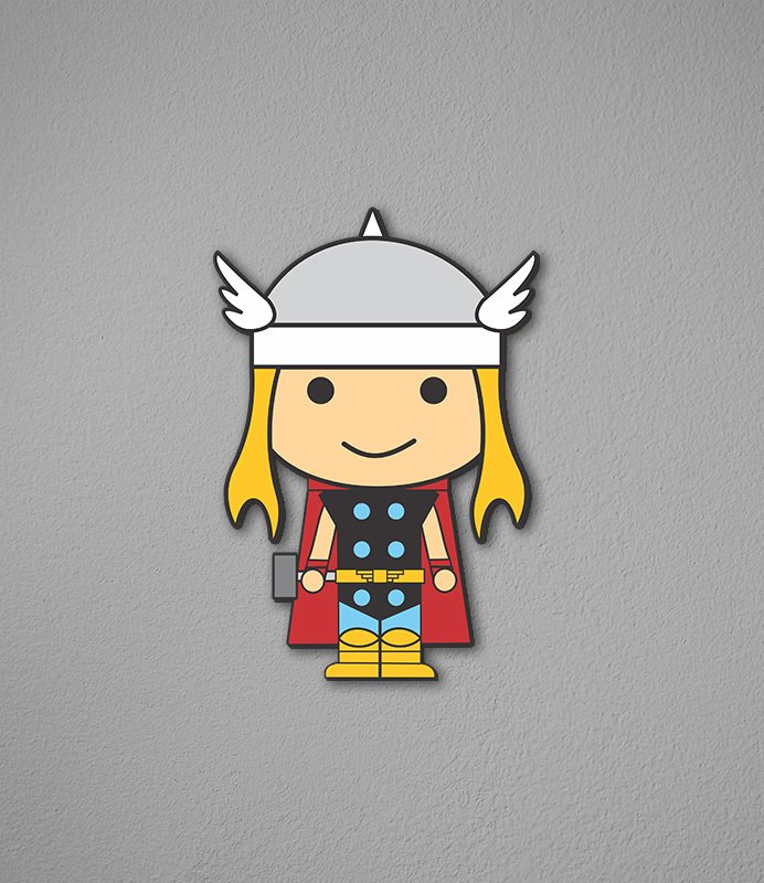 Placa Cute Thor em Acrílico - Comprar em [pendurama]