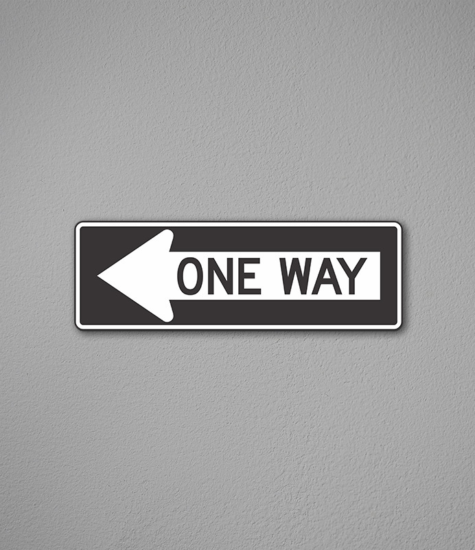 Placa One Way em Acrílico - Comprar em [pendurama]