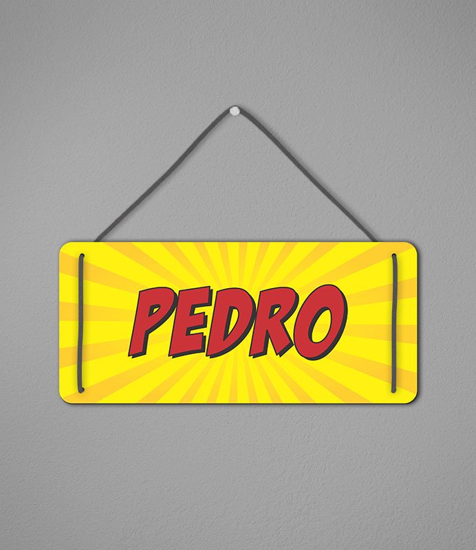 Placa Nome Cartoon em Acrílico - [pendurama]