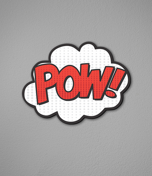 Placa Pow - Pendurama Quadros e Artigos de Decoração