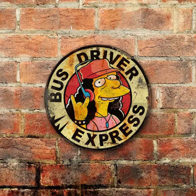 Chapa rústica Los Simpson Otto Mann Bus Driver