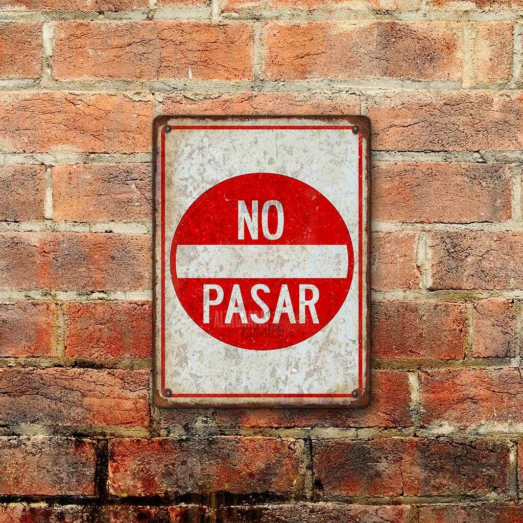 Chapa rústica No Pasar - Comprar en AltaChapa! Deco