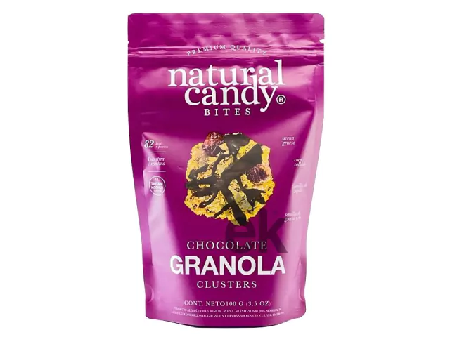 Snack de granola con arándanos y chocolate (violeta) 120g "Natural Candy"