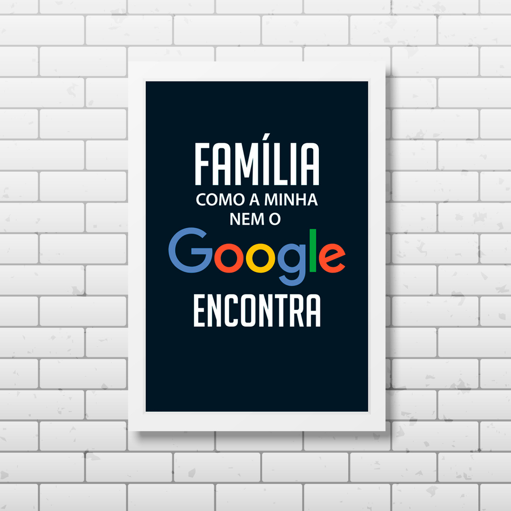 PLACA GOOGLE - Comprar em Art Print Decorações