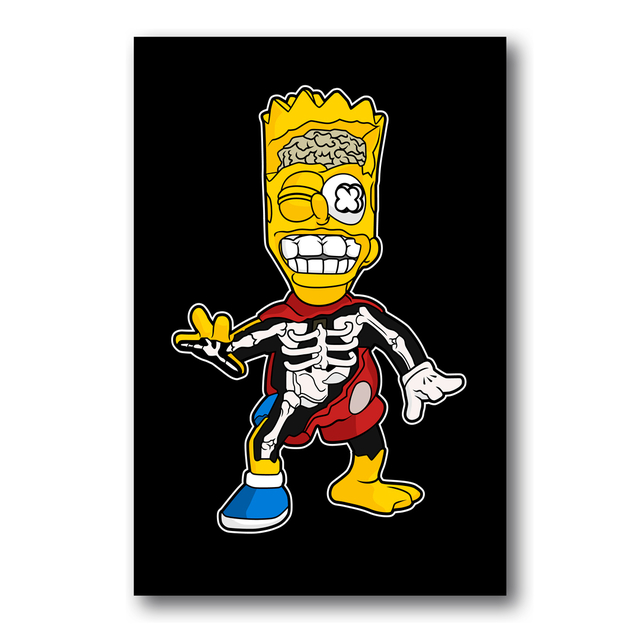PLACA ILUSTRAÇÃO BART SIMPSONS FUNKO