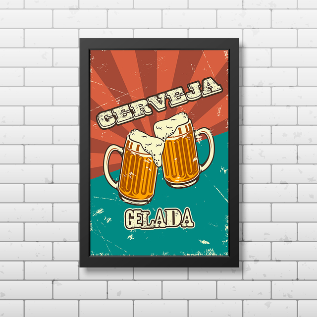 PLACA CERVEJA GELADA - Art Print Decorações PLACA CERVEJA GELADA - Art Print Decorações
