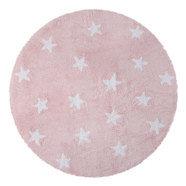 Tapete Redondo Estrelas Rosa Lorena Canals