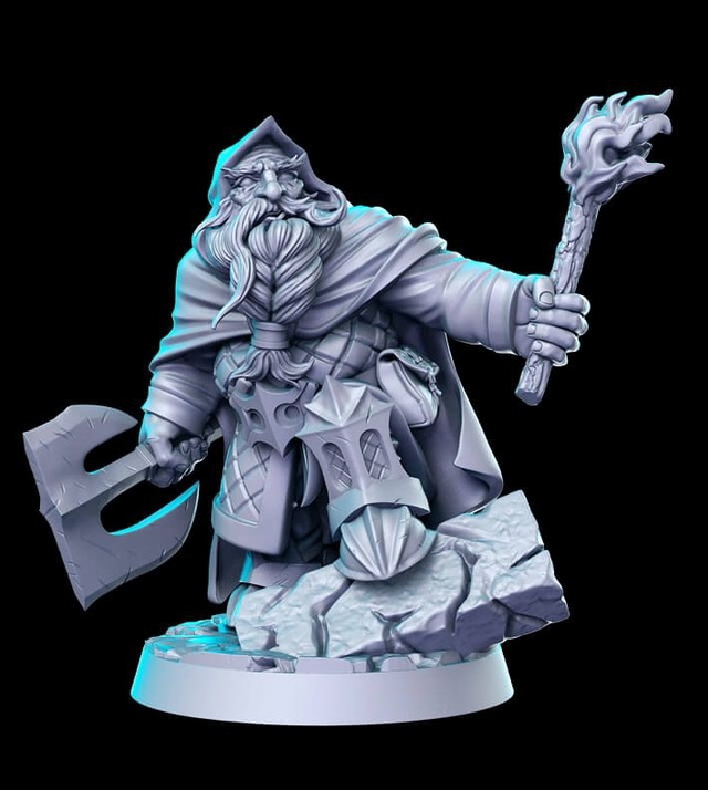 Balin, Explorador Anão Miniatura de Personagem 3D Para RPG e D&D