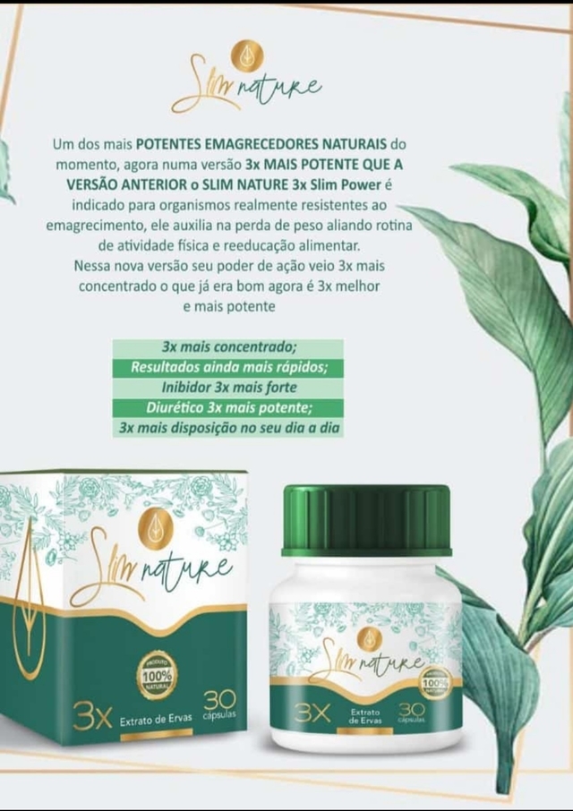 SLIM NATURE - Extrato de ervas- 3X Slim Power