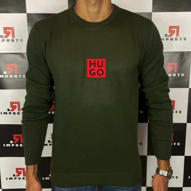 Sueter Hugo B0ss Verde - Comprar em Rimports