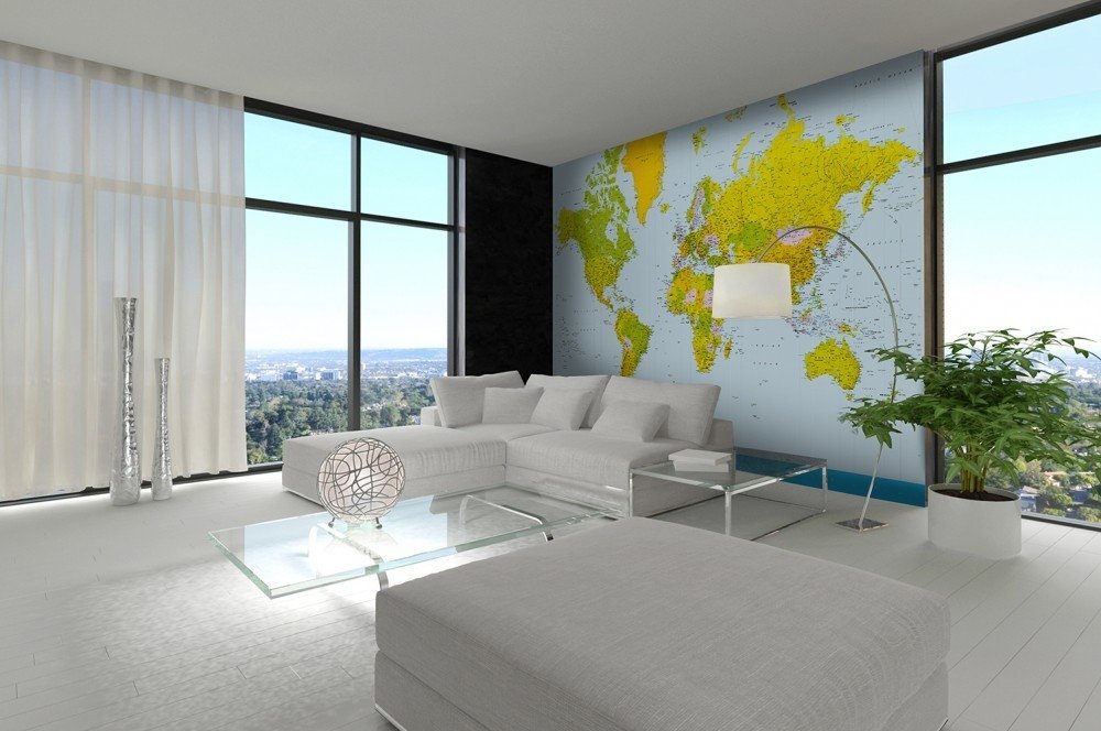 Painel de Parede - Map of the World