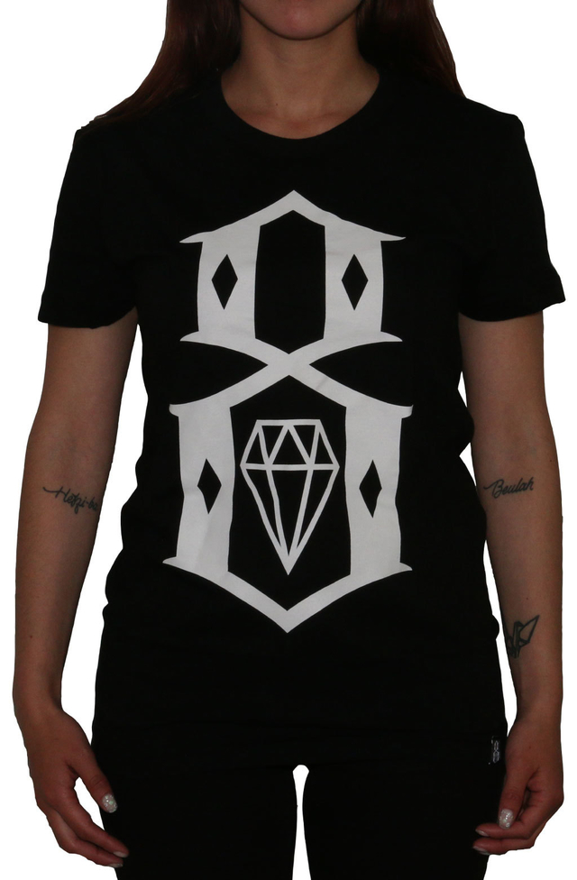 Rebel 8 Camiseta Logo - Black Raven Skateshop