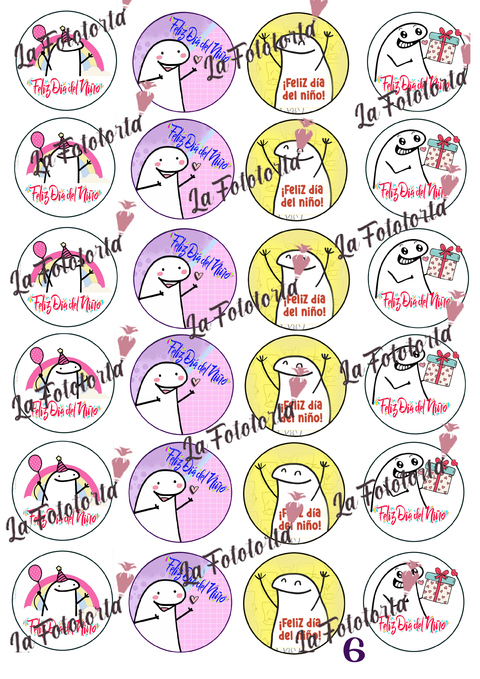 Transfer oreo día del Niño Flork Numero 6
