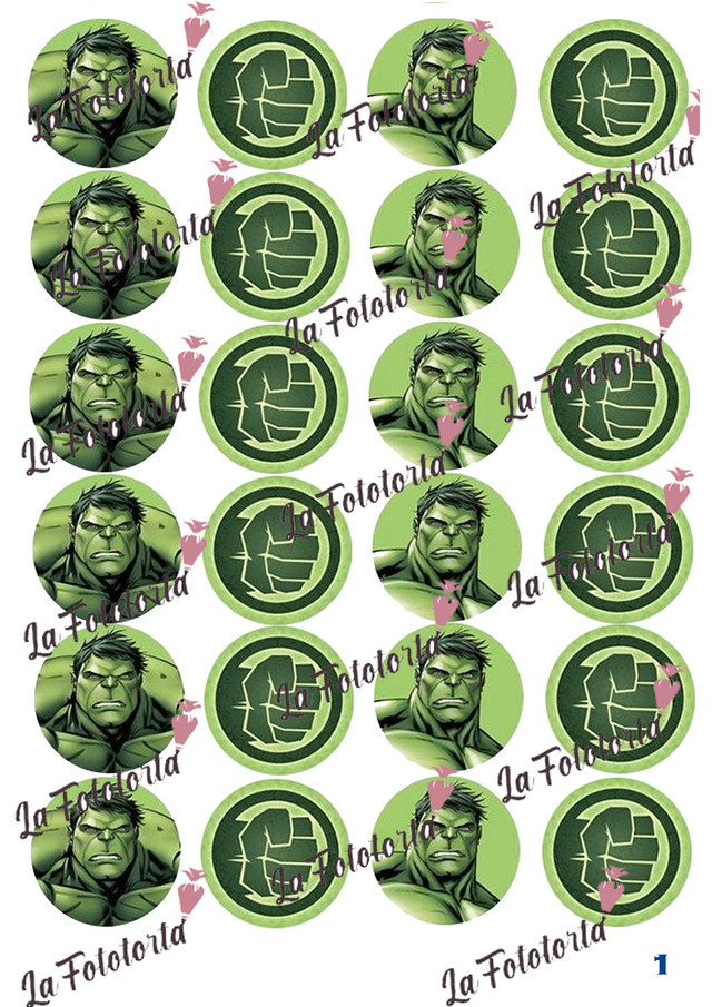 Transfer para oreo Hulk - Comprar en La Fototorta