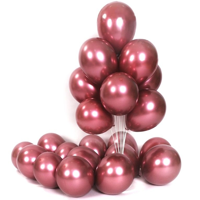 GLOBOS CROMADOS COLOR CHERRY x5 - Almacen De Globos