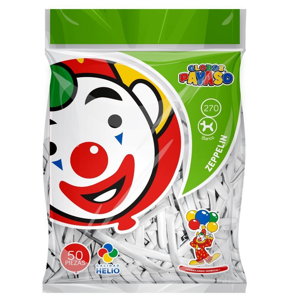 Globos Payaso Salchicha Zeppelin 270 Blanco