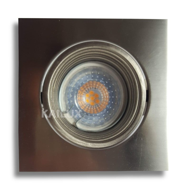 Spot Embutido Cuadrado Móvil Platil Para Dicroica Led Gu10