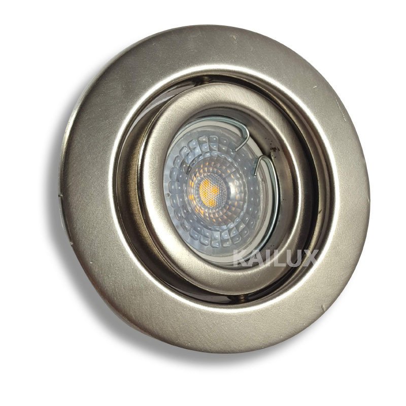 Spot Embutido Redondo Móvil Platil Para Dicroica Led Gu10