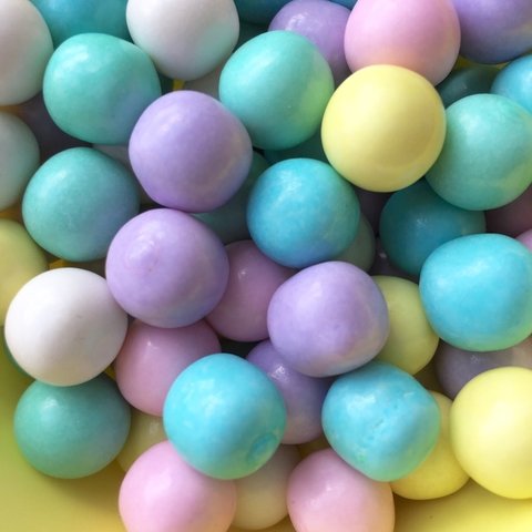 Chicle Bolita perlados colores pasteles