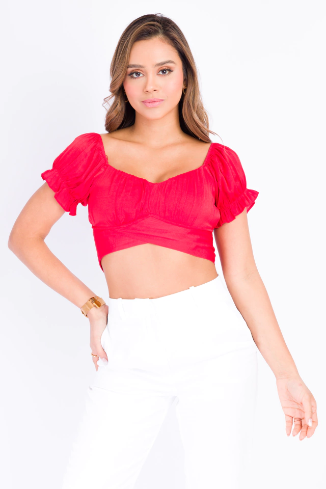 Crop top primia BRENDA ROJO