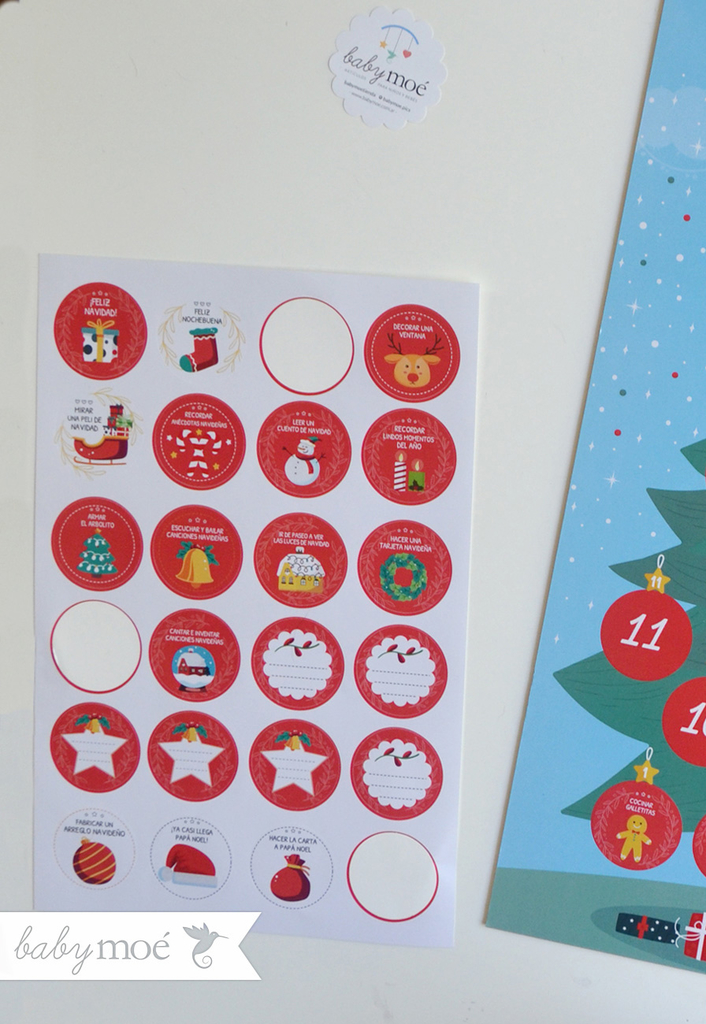 STICKERS REPUESTO para CALENDARIO DE ADVIENTO