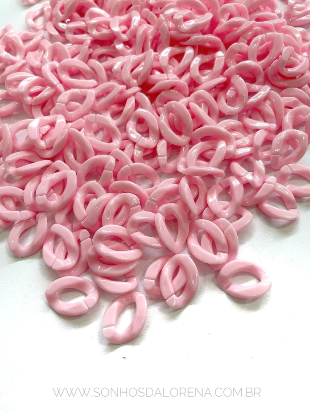 ELO PARA CORRENTE ROSA MEDIO LEITOSO COM 20 GRAMAS