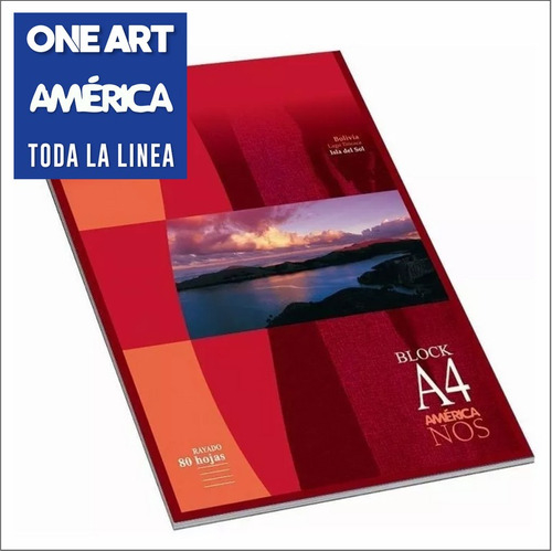 Block America A4 80 Hojas Liso / Rayado / Cuadriculado