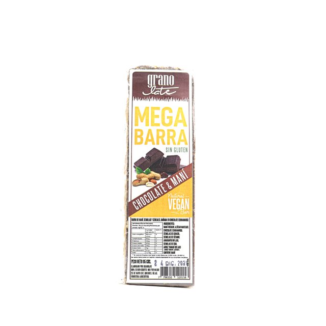 GRANOLATE - Mega Barra Chocolate y Maní x 95 grs