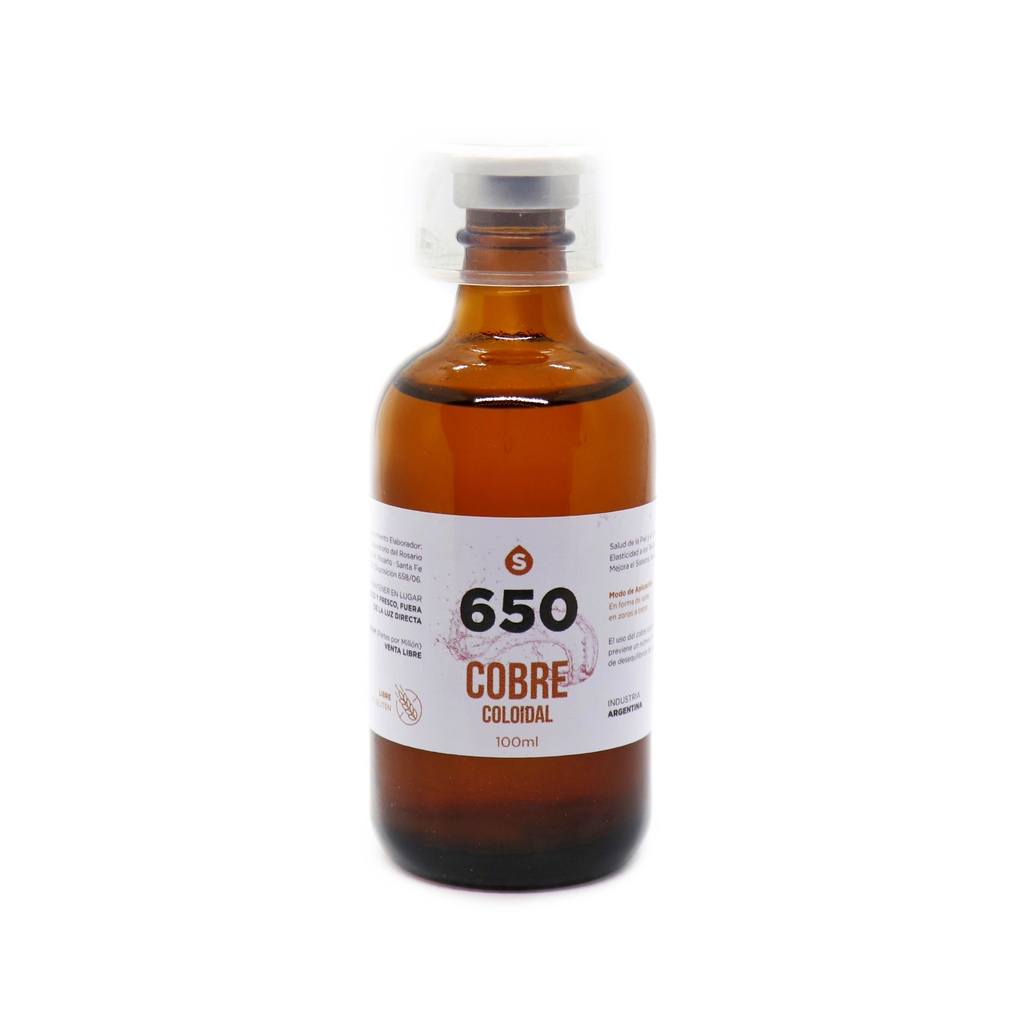 PLATA 650 - Cobre Coloidal x 100 ml - Comprar en Raslok