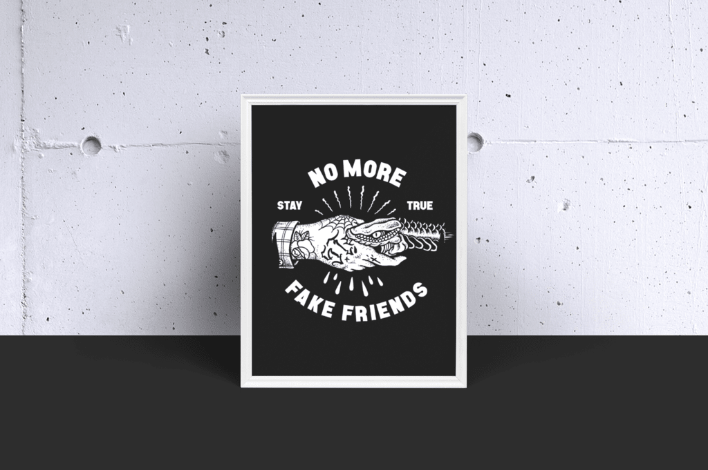Poster No More Fake Friends - Comprar em Breaknecks
